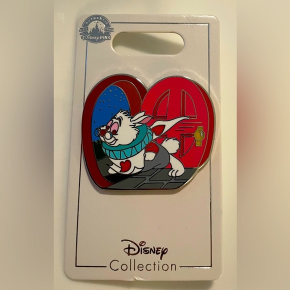 Disney | Accessories | Disney White Rabbit Pin From Alice In The ...